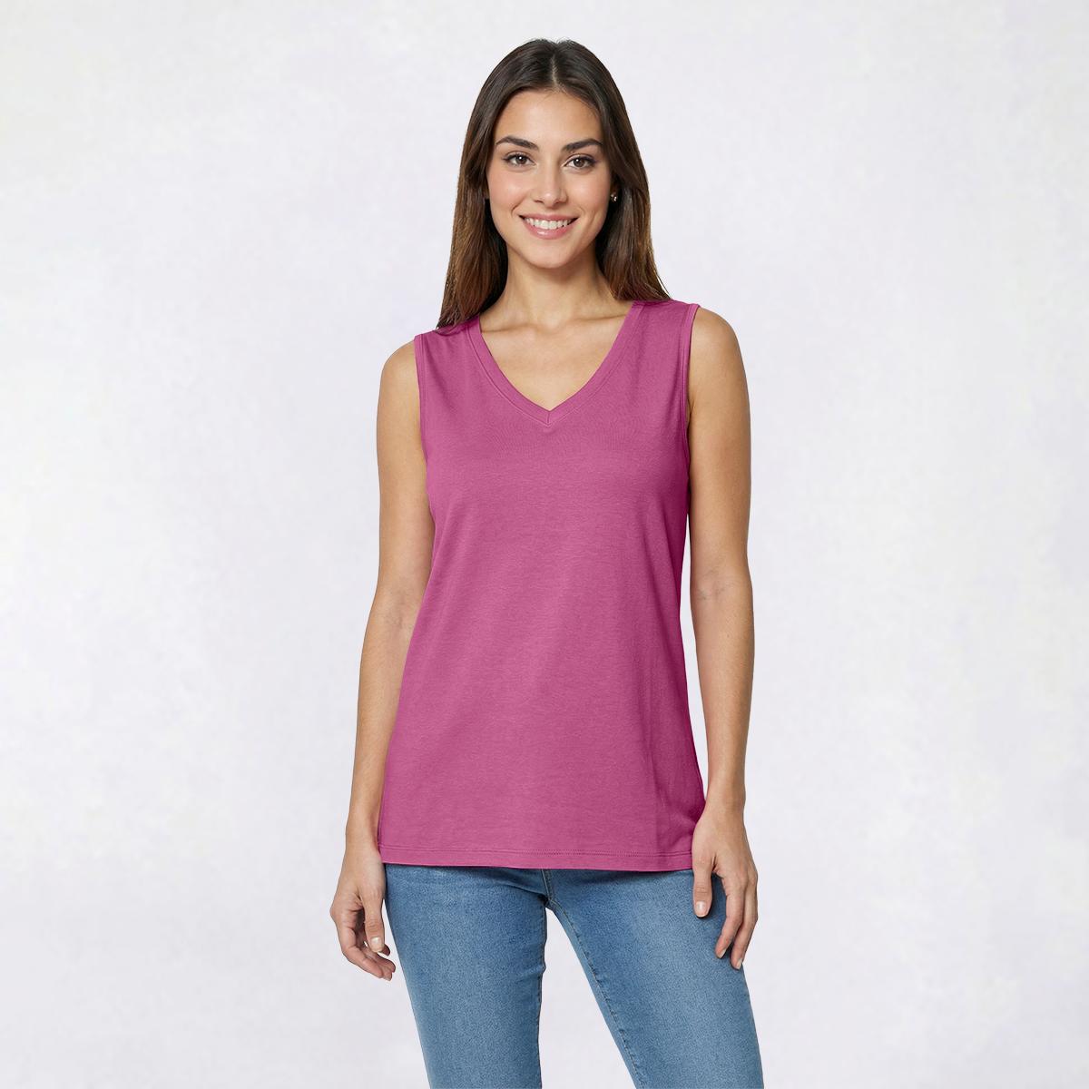 Womens Preswick & Moore(R) Rib V Neck Tank Top